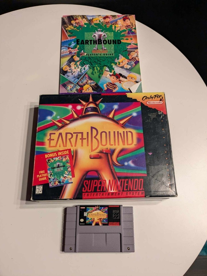 GORGEOUS CIB! Earthbound SNES Super Nintendo Complete in Box Guide with ...