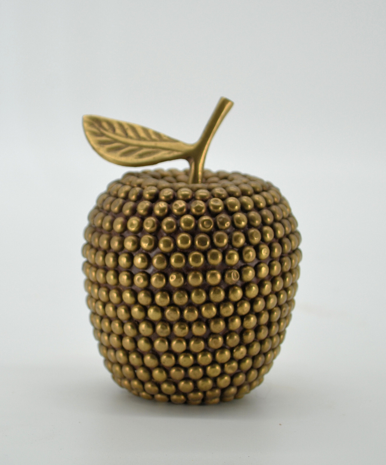 Brass Beaded Studded Dotted Apple Decoration, Paperweight, Stem and ...
