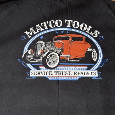 MATCO Tools Men's T-Shirt Black Size 3XL Tee Logo Hot Rod Graphic Red ...