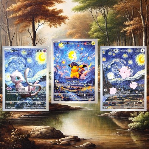 Pokemon Cutest Van Gogh Starry Night Cards ACG Art Star Promo Cute READ ...