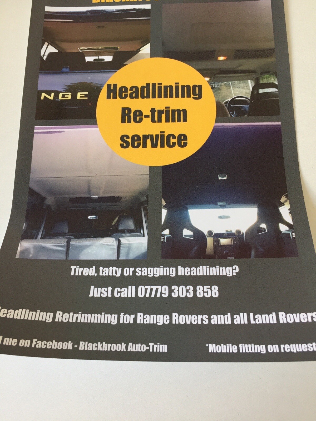LAND ROVER DEFENDER HEADLINING RE-TRIMMING SERVICE, 90,110 FREELANDER ...