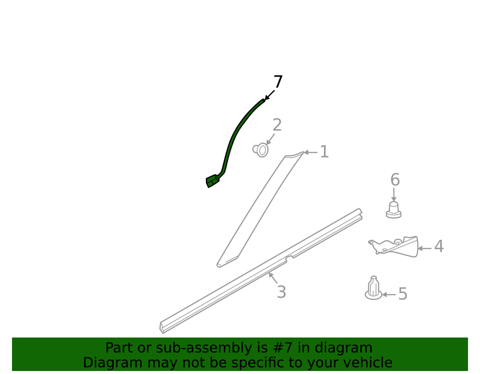 Genuine Nissan Rogue Left Rear Door Partition Seal 82839-6RR1A | eBay