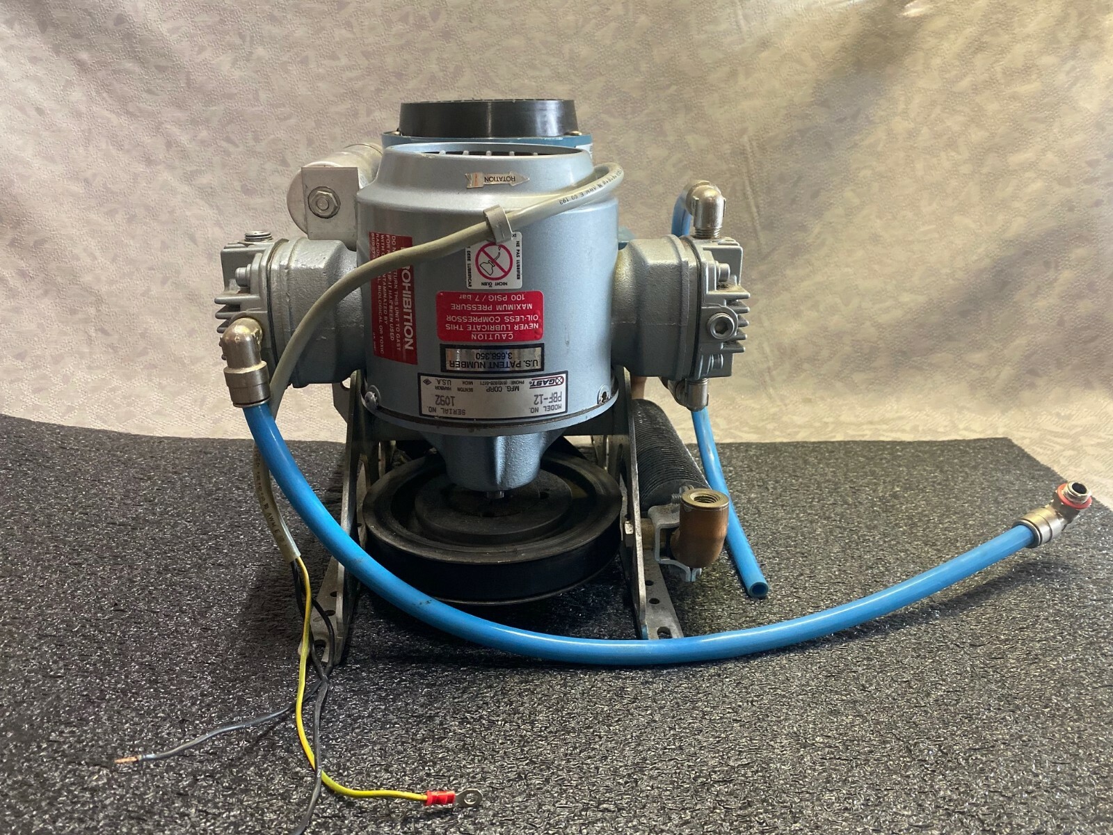 GAST PBF-12 VACUUM PUMP WITH ABB MOTOR 115VOLTS | eBay