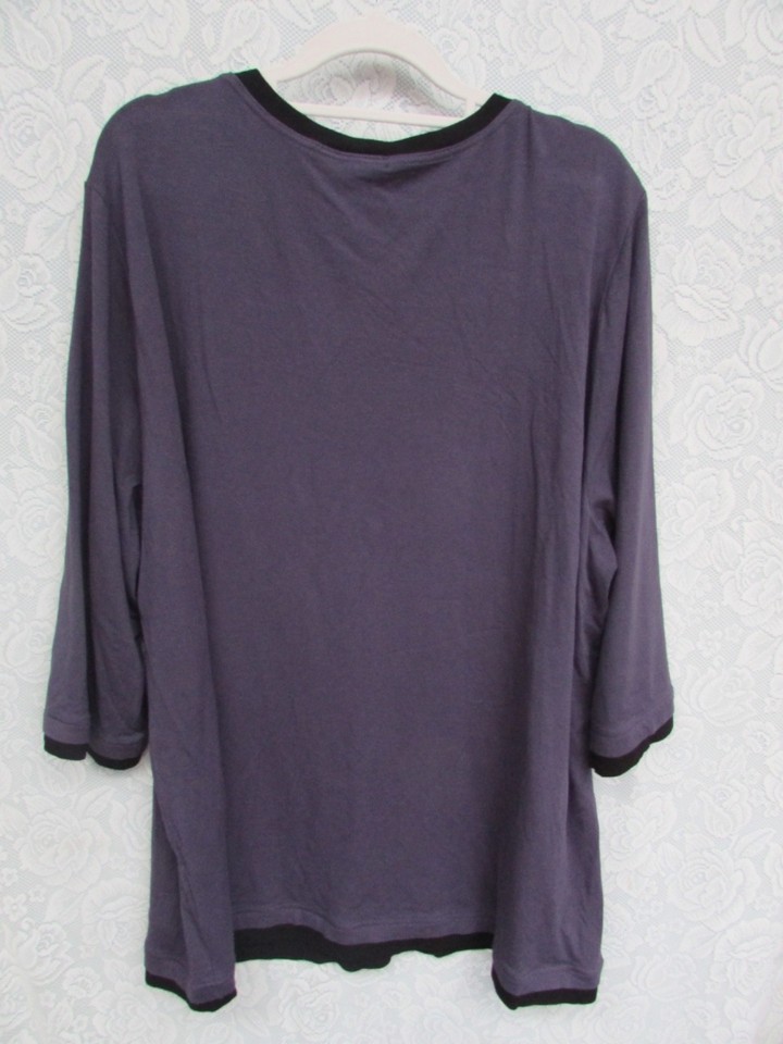 Taking Shape size L Purple Black 3/4 sleeves Tunic Top as new | eBay ...