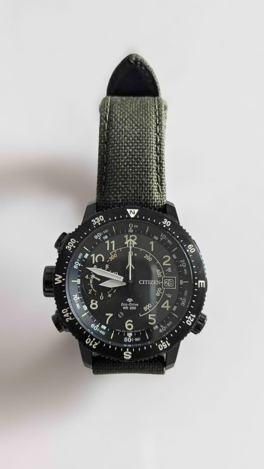 Citizen Promaster BN4045-12X Altichron Eco-Drive Compass Watch 46mm ...
