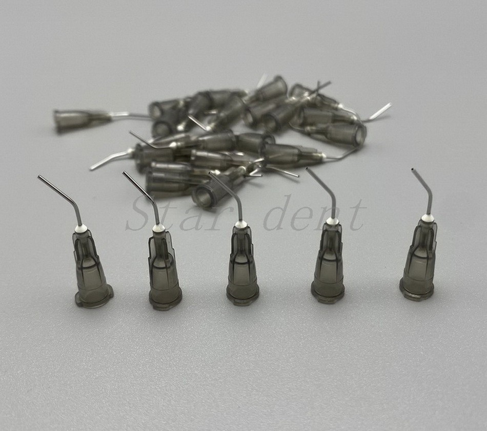 100pcs Dental Pre Bent Needle Tips for Etch Gel Composite Flow ...