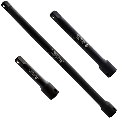 00234A 3/8-Inch-Drive Impact Extension-Bar Set, Made with CrV Steel, 3 ...