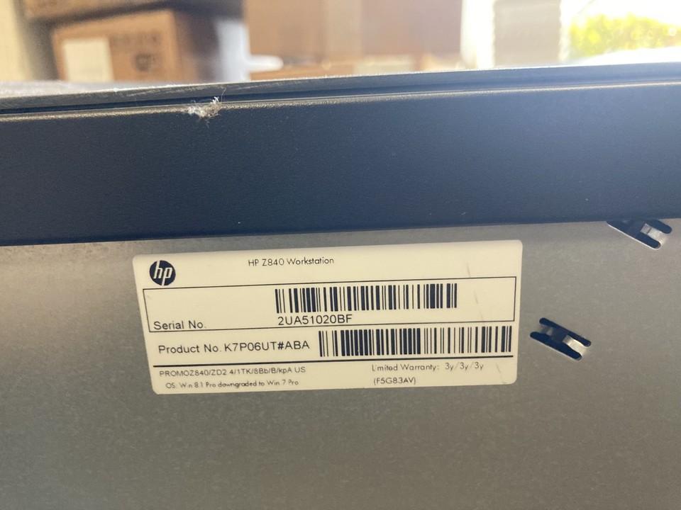 HP Z840 Xeon E5-2630 v3 @2.40GHz 32GB RAM NO HDD FirePro Graphics W8000 ...