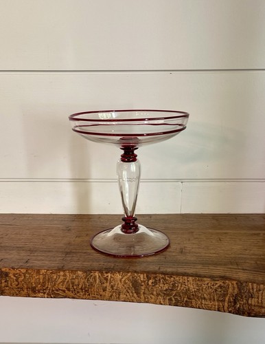 Steuben-Carder Era Compote in Gold Ruby Cintra & Transparent-Shape 3332 ...