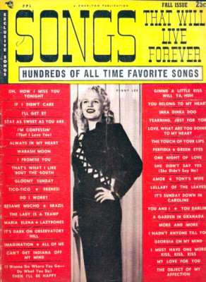 Songs That Will Live Forever Magazine 1948 Peggy Lee Exclusive Sing ...