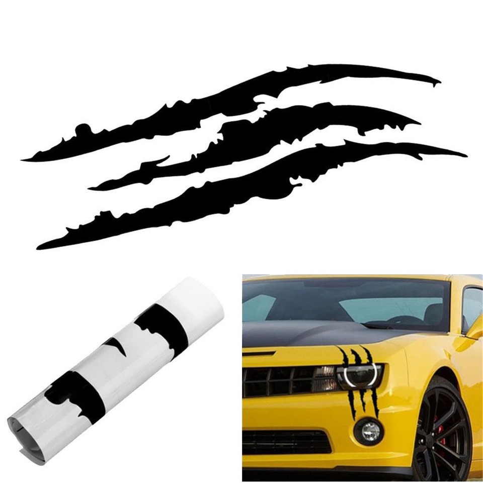 Headlight SCRATCH MARK Decal UNIVERSAL claw fits Mustang Camaro Charger ...