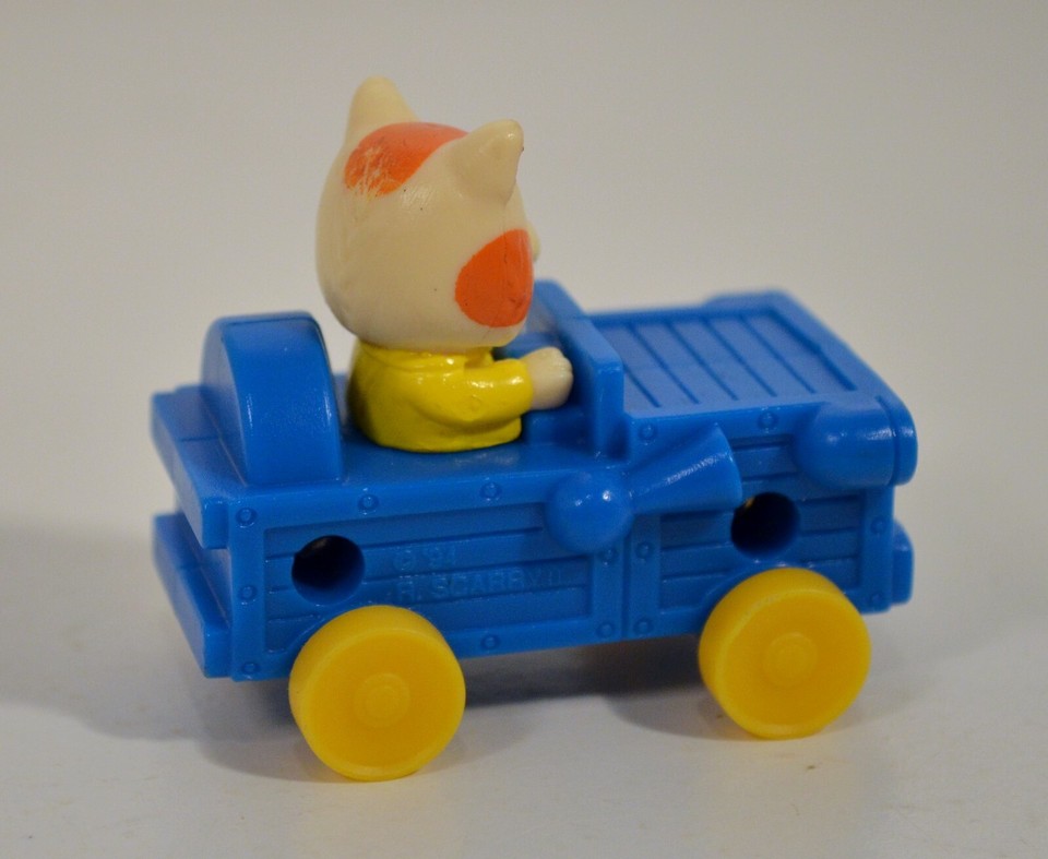 1995 Huckle Cat Blue Car 2" McDonald's Action Figure #2 Busytown Busy ...