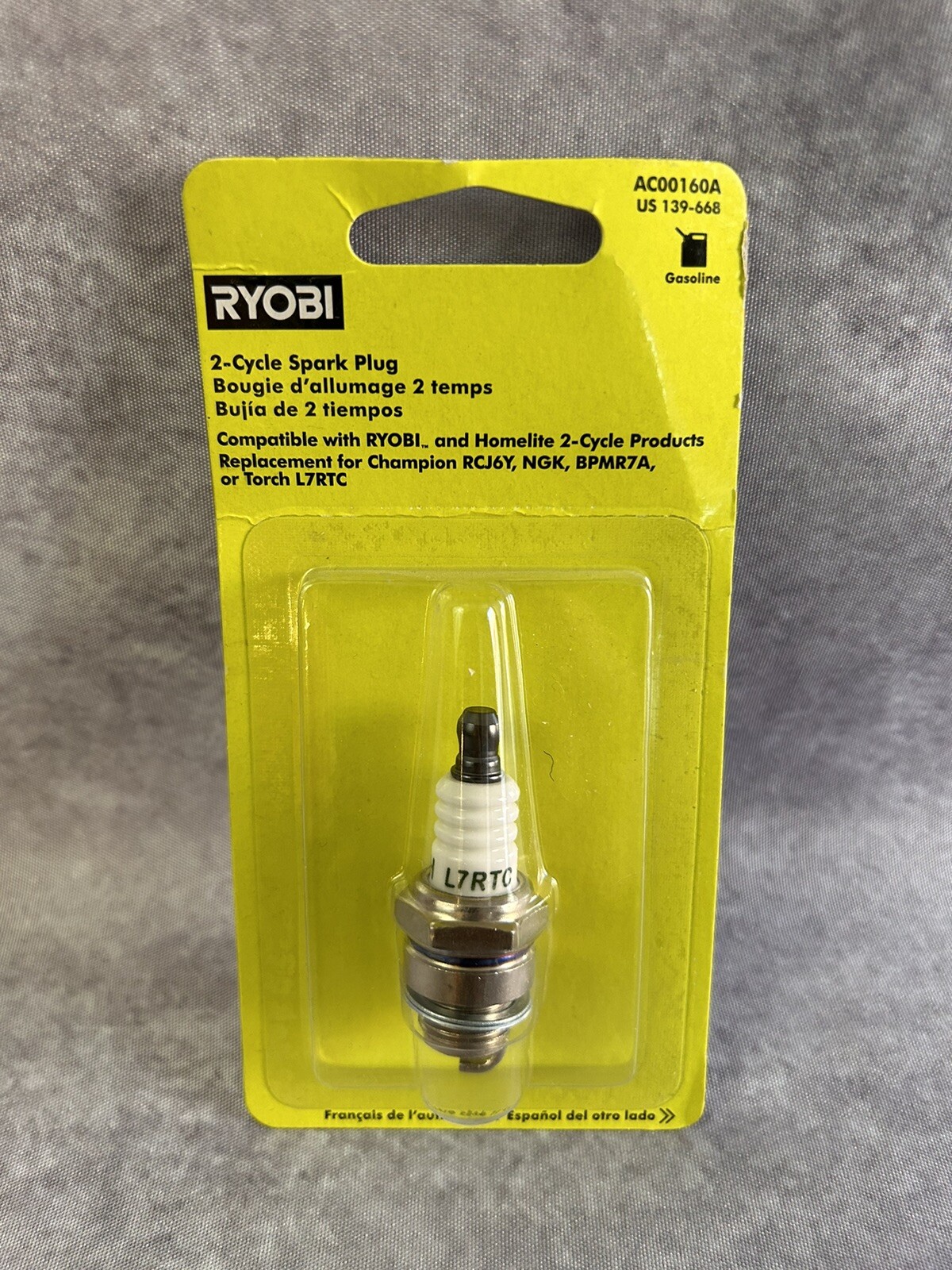 Ryobi Homelite Spark Plug 2-cycle AC00160A 139-668 for sale online | eBay