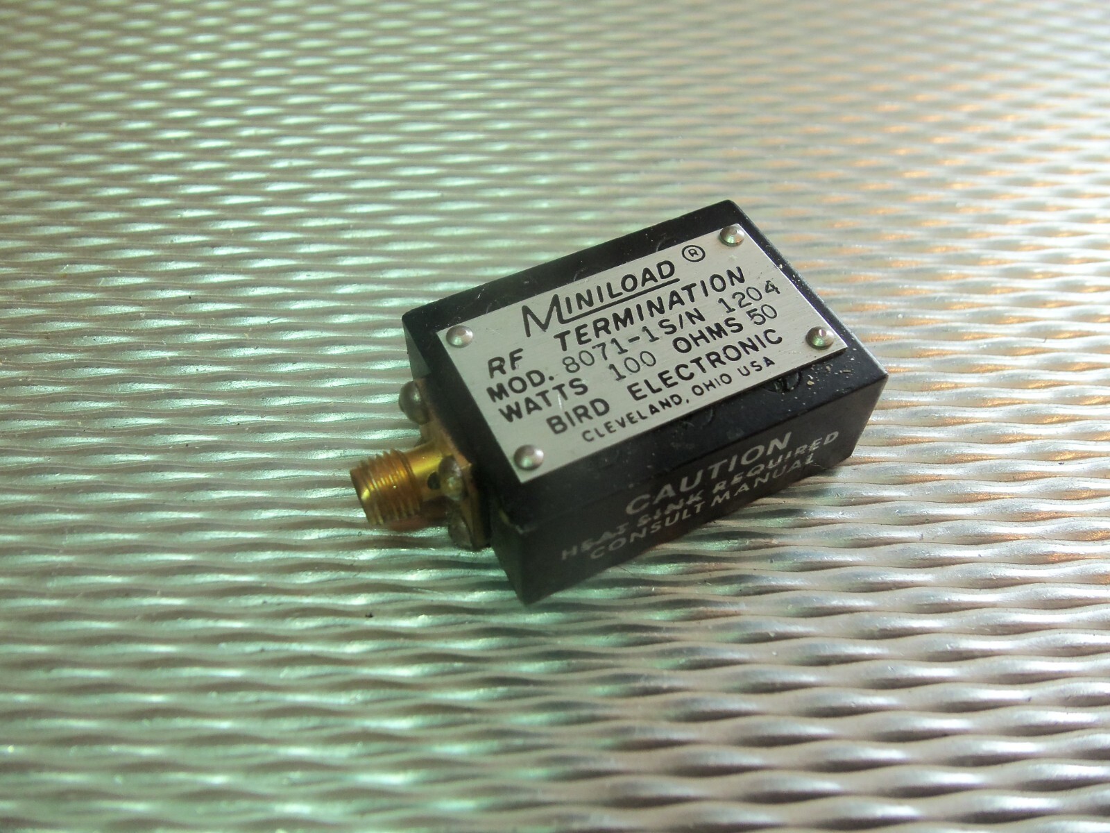 Bird 43 8071-1 Thruline Wattmeter 100W Termaline Dummy Load Resistor | eBay