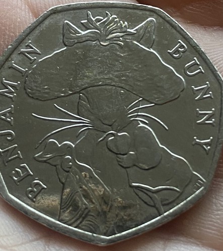 2017 Benjamin Bunny 50p Coin Beatrix Potter Fifty Pence Piece - Very ...