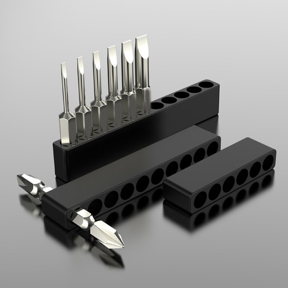 5 Pcs Bit Holder with 6 Holes Effortless Storage Solution for Hex Shank ...