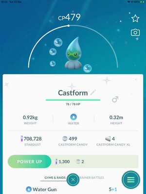Pokemon Rare Shiny Castform Rain Registered Or 30 Days New Release | eBay
