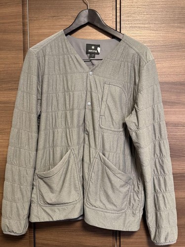 Snow Peak Grey Quilted Jacket L with 2 Front Pockets, Outdoor Apparel ...