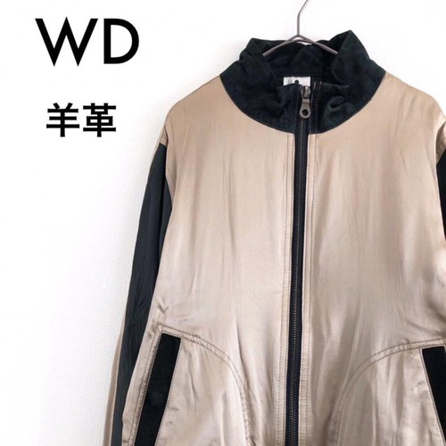 WD Leather Sheepskin Riders Jacket Gold Black L Spring/Fall/Winter ...