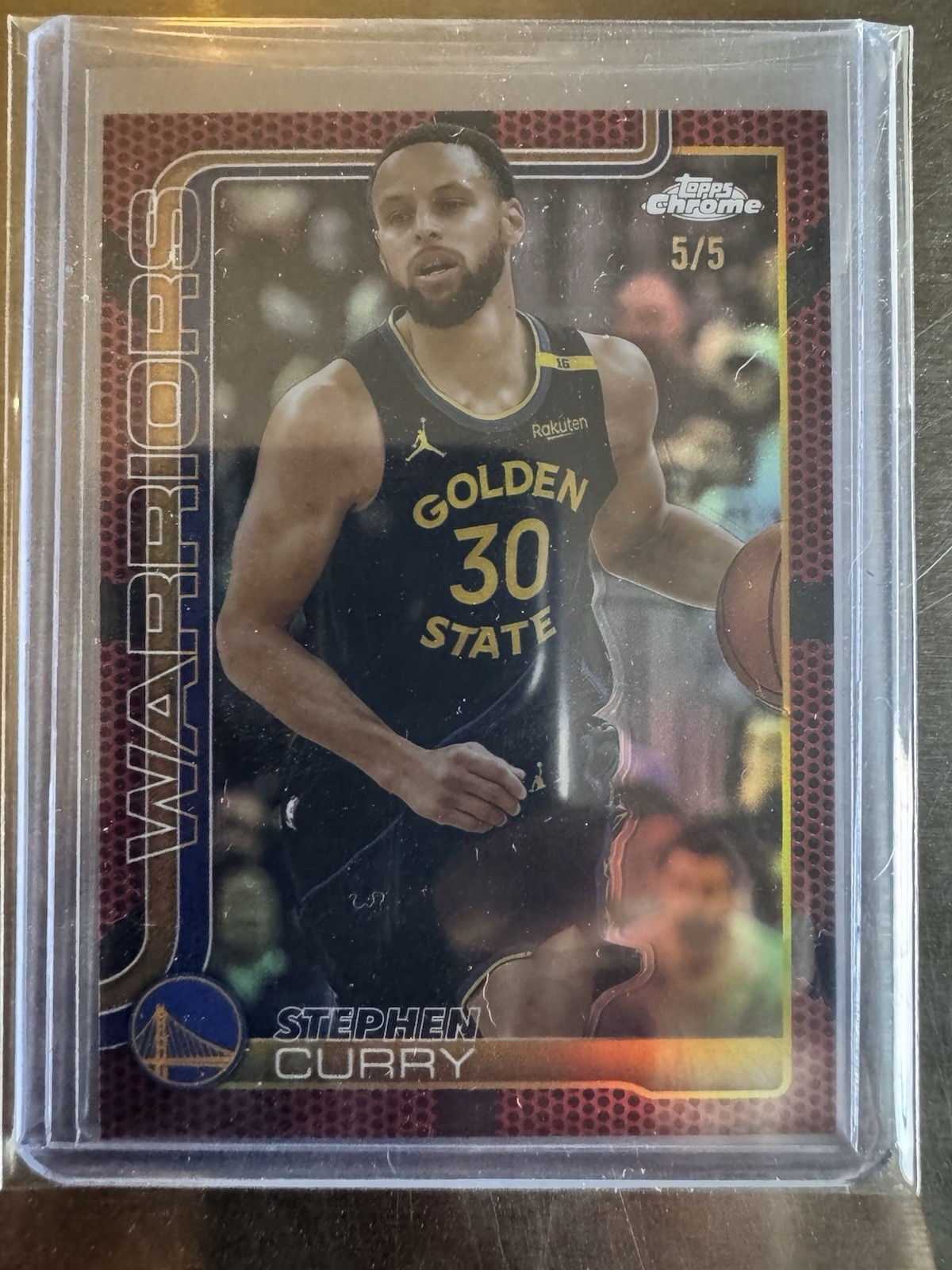 2025-26 Topps Chrome Stephen Curry Basketball Border Variation Red 5/5 ...
