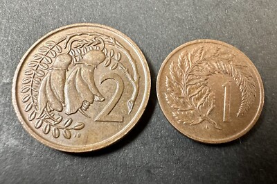 1 And 2 Cent Coins New Zealand Decimal Collector Starter Pack 15 x ...