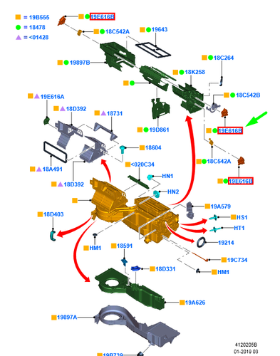 FORD RANGER T6 MK5 Hater Motor Assy 1718214 AB39-19E616-BA NEW GENUINE ...