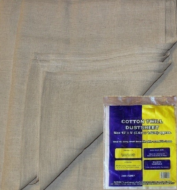 THREE (3) X HEAVY DUTY COTTON TWILL PROFESSIONAL DECORATING LARGE DUST ...