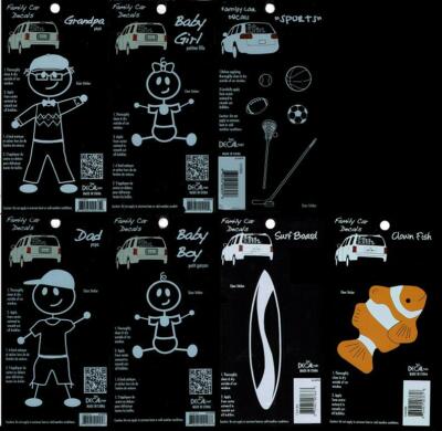 The Decal Man Collection: Family Car Stick FIgure Family Decal Sticker ...
