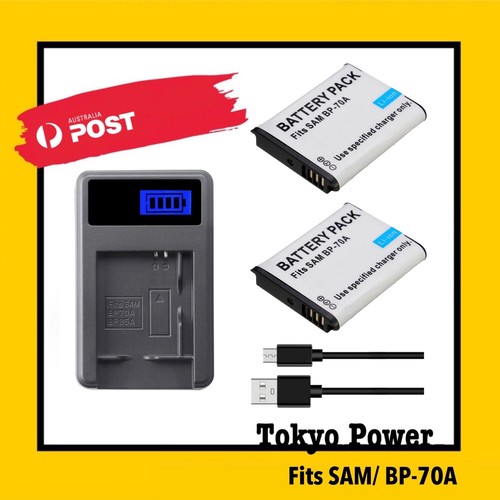 2x BP-70A BP70A Battery +Charger for Samsung ES65 ES70 ES73 ES74 ST60 PL80 PL100 | eBay Australia