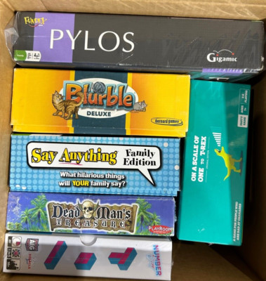 Lot of 6 Board Game Party Plyos, Burble Deluxe, Number Drop, Say ...