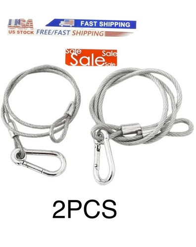 Stage Light Safety Cables 47”, Stainless Steel Security Cable.Multi Use ...