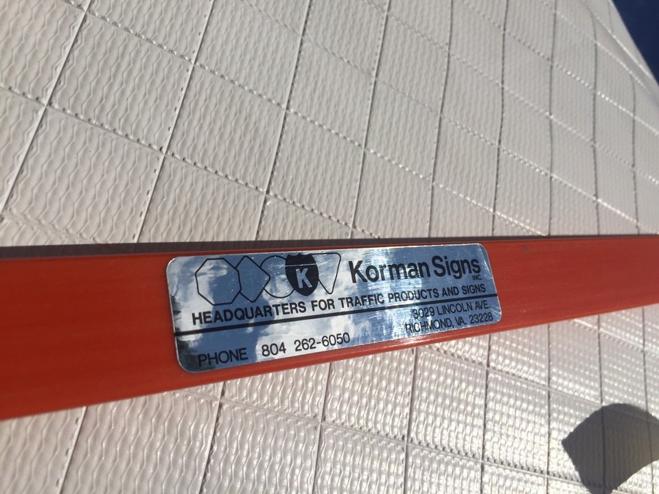 KORMAN 36" Red Vinyl Roll Up Stop Sign - 3M Reflective DOT Rollup ...