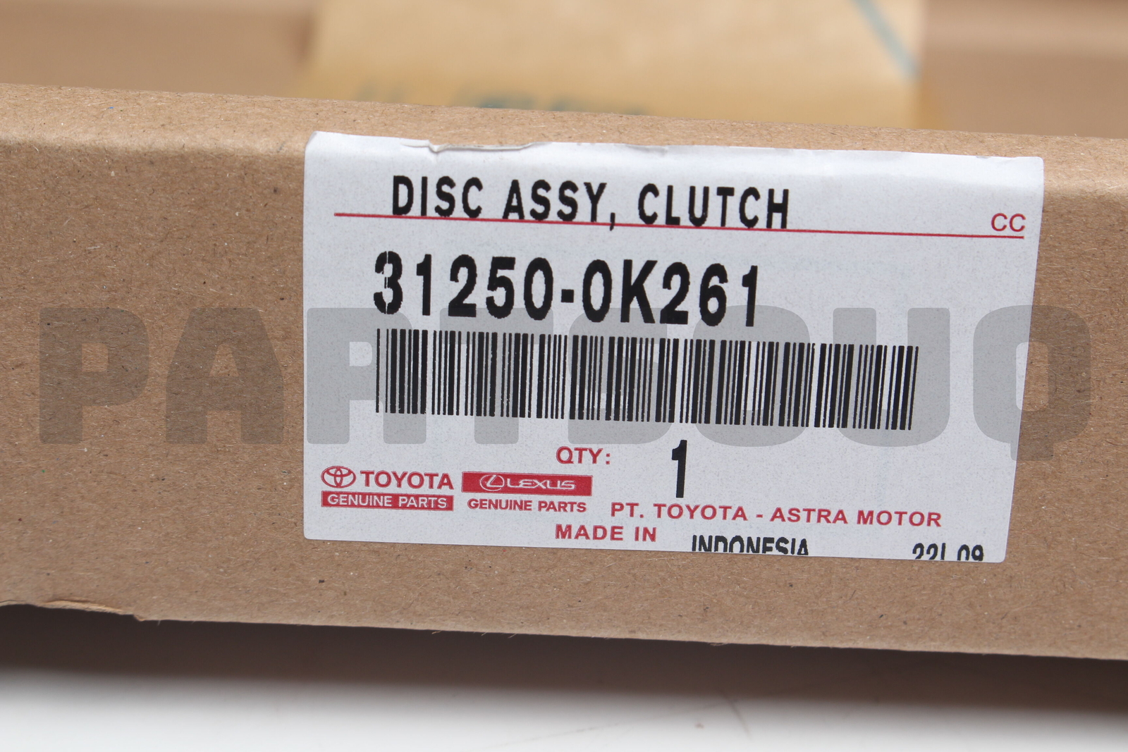 312500K261 Genuine Toyota DISC ASSY, CLUTCH 31250-0K261 | eBay