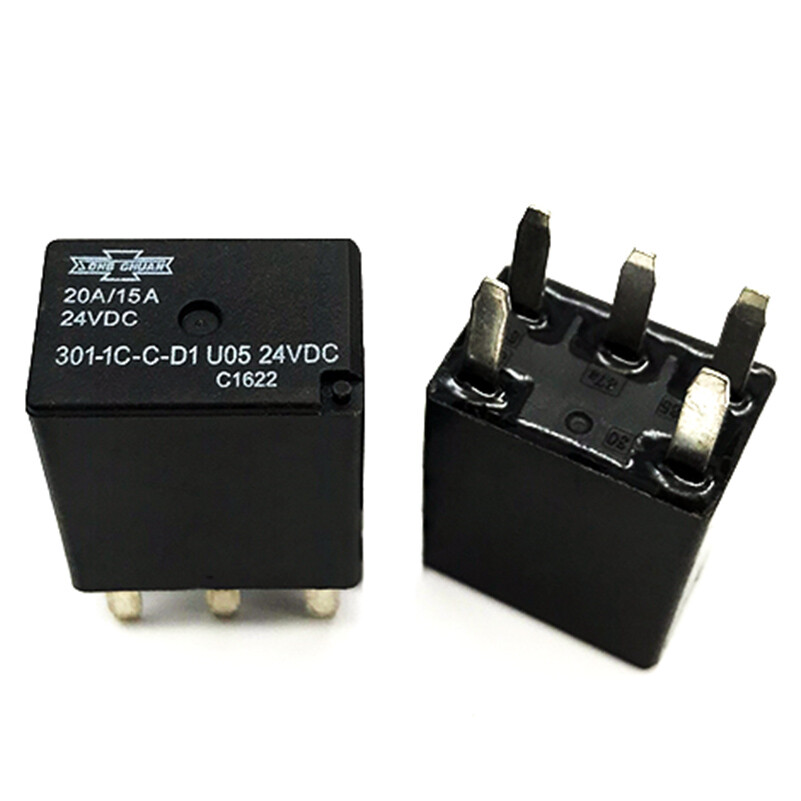 2Pcs Song Chuan 301-1C-C-D1 U05 24VDC Automotive Relay 5Pins 20A/15A | eBay