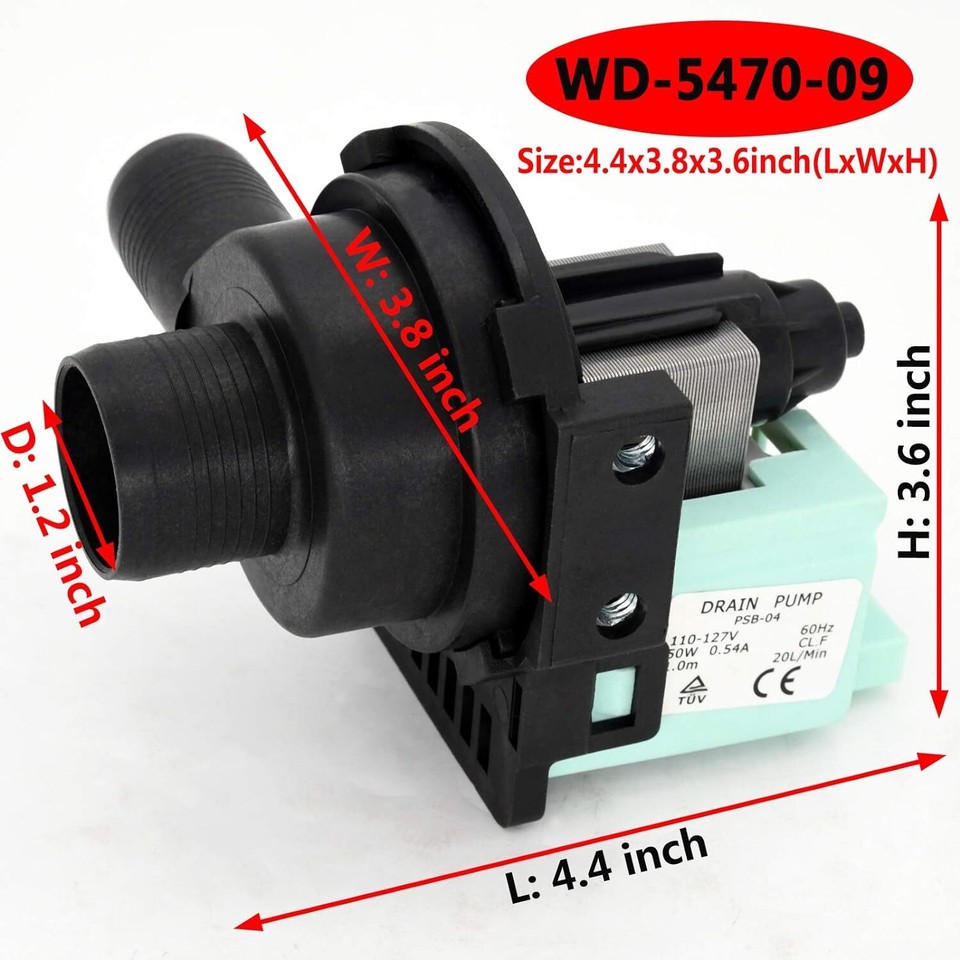 Washer Water Drain Pump For Haier Washing Machine HLP21N HLP23E RWT350 ...