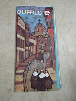 Vintage 1963 Esso Gas & Oil Quebec Road Map | eBay