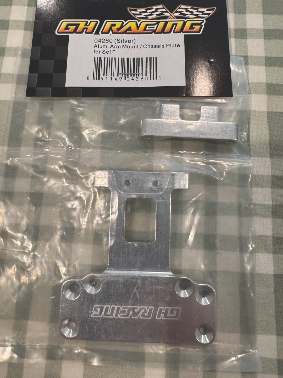 GH RACING 04260 ALUM. REAR ARM MOUNT SC10 RC10T4 B4 TEAM ASSOCIATED ...