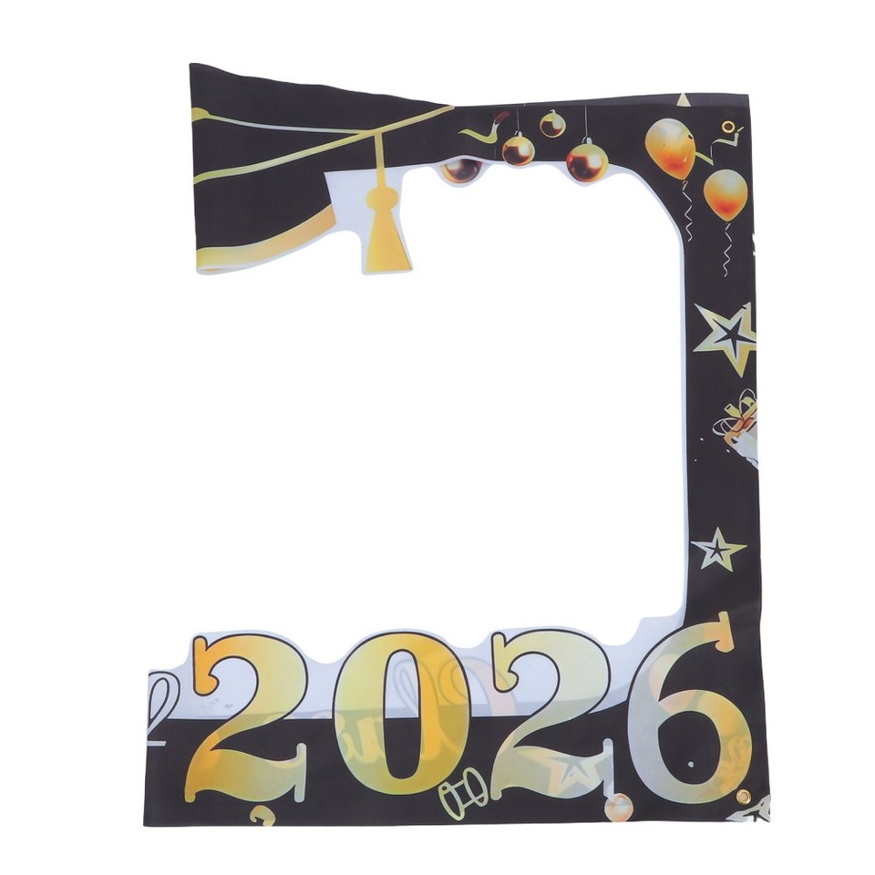 Class of 2026 Photo Frame Banner: Black and Gold Graduation Party Photo ...