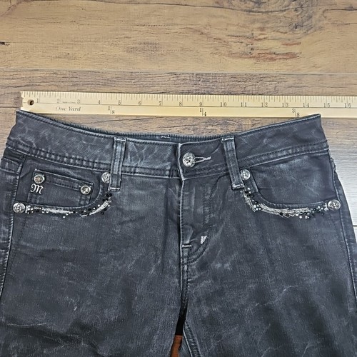 Miss Me Jeans Women's Sz. 28 Black Skinny Sequin Pockets JE5764GR Denim ...