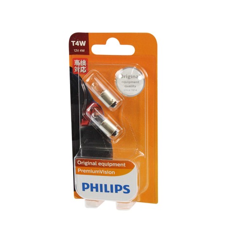 Genuine PHILIPS Premium Vision Parking Light Globe Wedge T4W 12V 4W - 2 ...
