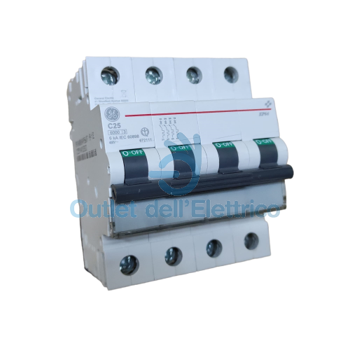 Ge Power 672111 EP64C25 Switch Automatic MCB 4P 25A 6KA C | eBay Australia