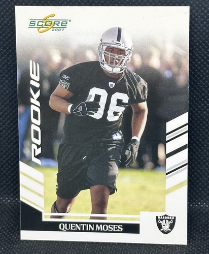 Quentin Moses 2007 Score Football #313 RC Oakland Raiders | eBay