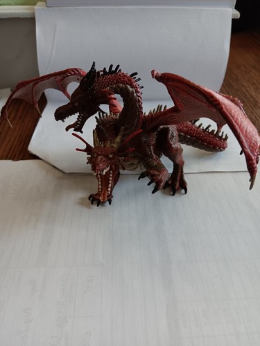 PAPO 2005 Red Two Headed Fire Breathing Dragon Mythical Fantasy Action ...