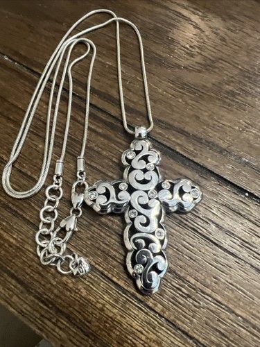 Brighton Cross With Crystals Long Necklace RETIRED | eBay