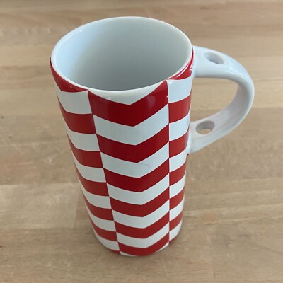 Starbucks Coffee 2013 Chevron Red White Skinny Cup Mug 8 oz | eBay