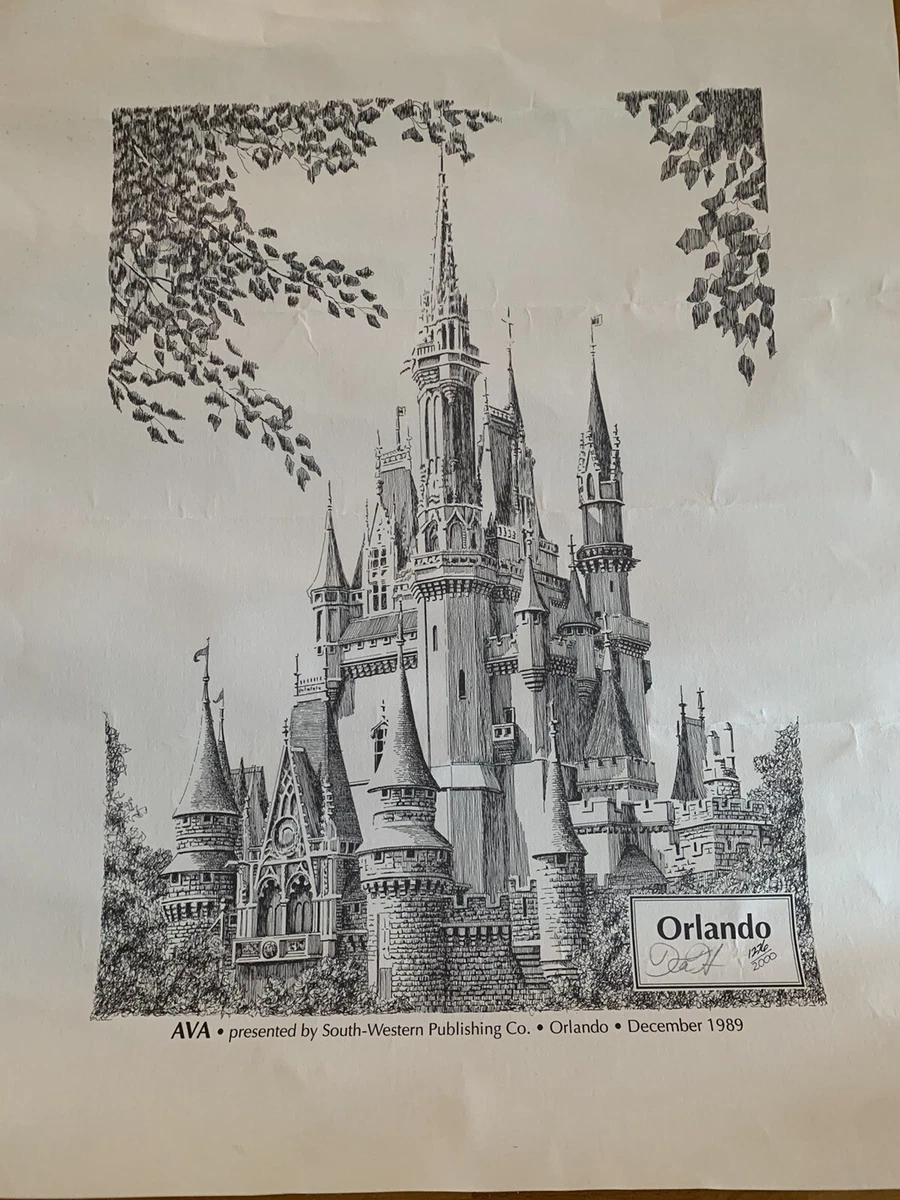 Walt Disney Castle Drawing