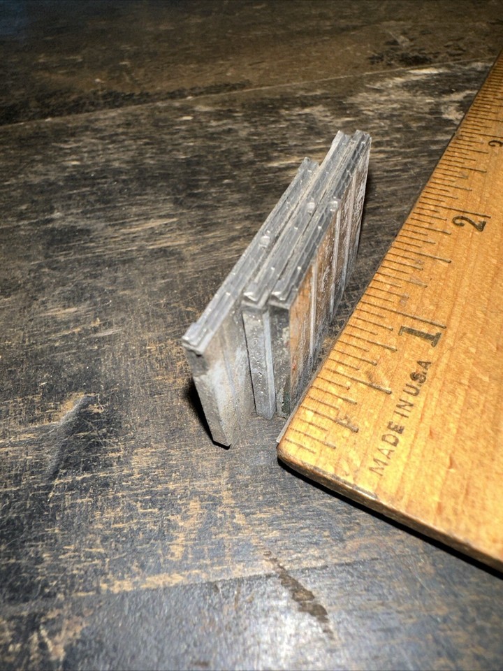 Printing Blocks “ 3 Decorative Ornamental Borders “ Thin Lead Blocks | eBay