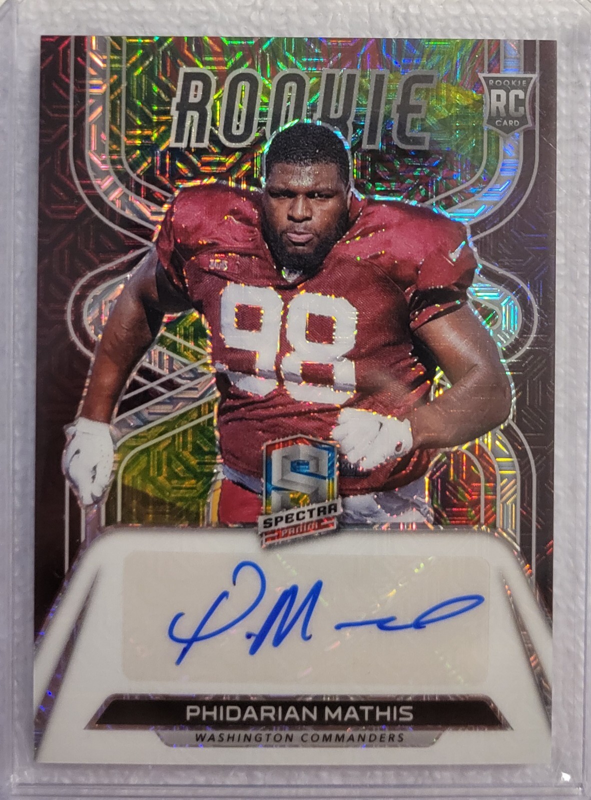 Phidarian Mathis Rc Auto #d 18/25 Rookie Psychedelic Mojo Spectra #21 ...