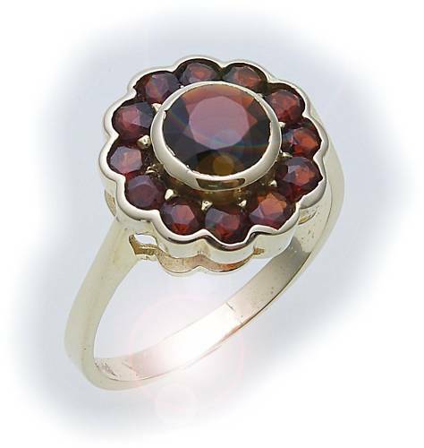 Women's Ring M.Granat IN Gold 333 Garnet Ring Yellow Gold Quality 8904 ...
