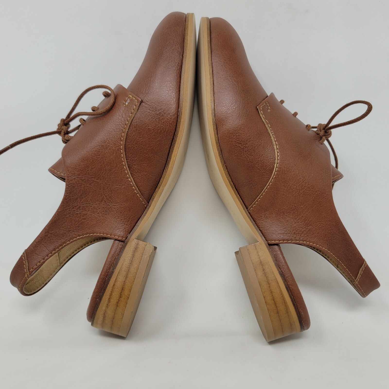 NOVACAS OXFORDS BACK STRAP BROWN VEGAN LEATHER WOMENS EU 37 US 7 | eBay